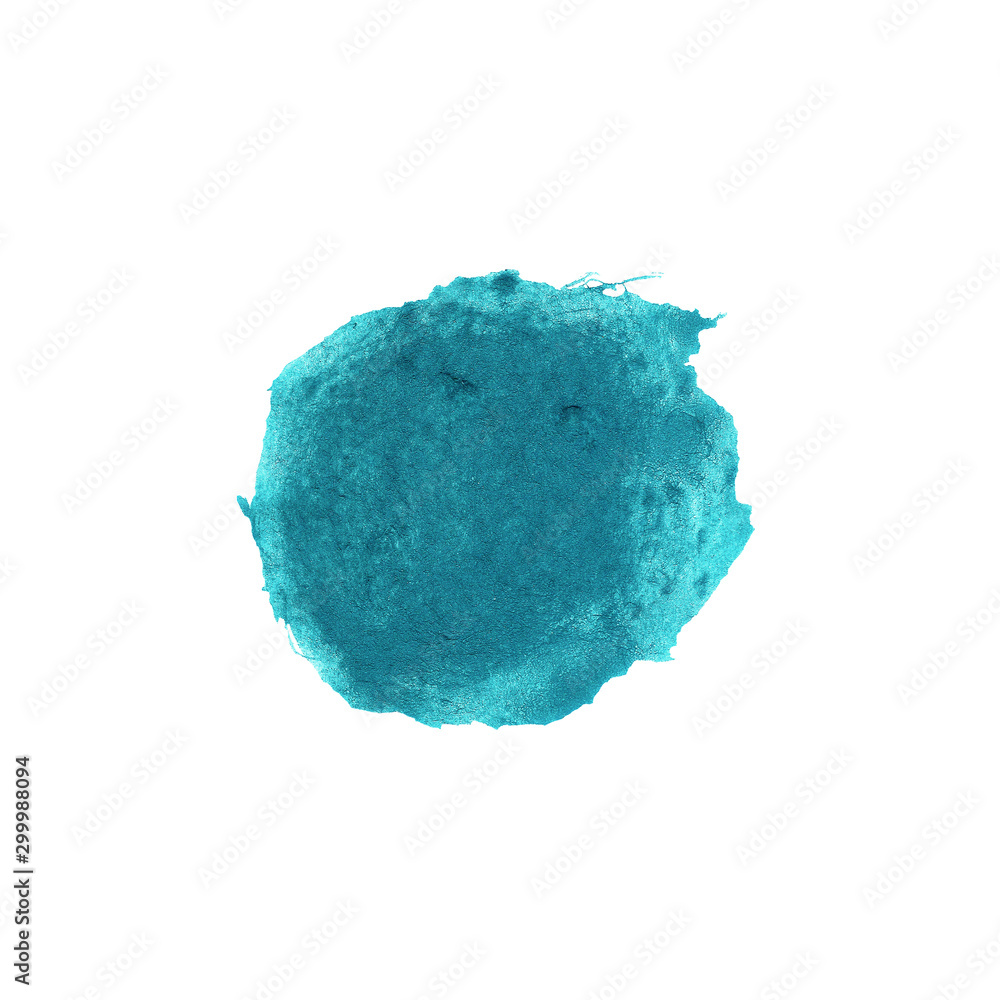 Abstract blue green watercolor paint circle background. Colorful ...