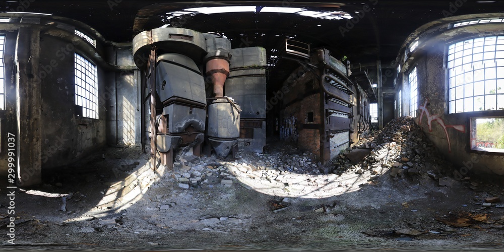 Abandoned Factory HDRI panorama Foto Stok | Adobe Stock