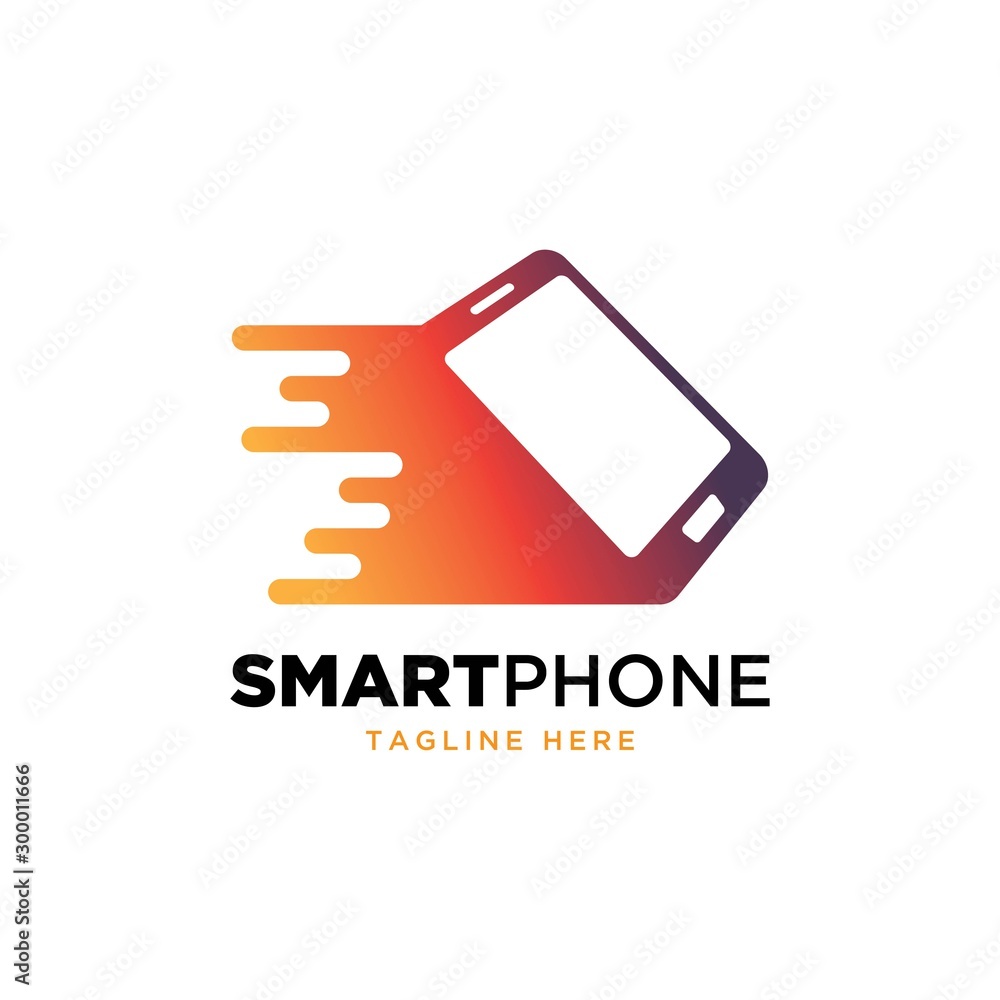 Smartphone logo design template.Phone technology symbol Stock Vector ...