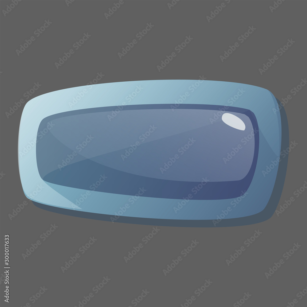 Vector illustration of an empty cartoon button for a game or cartoon ...