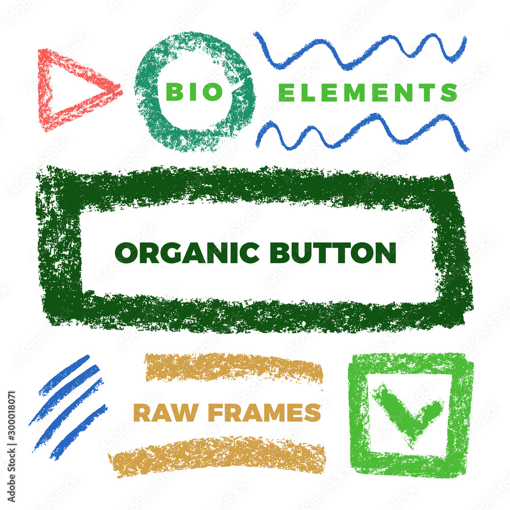 Organic colorful shapes with natural vector textures. Organic emblem ...