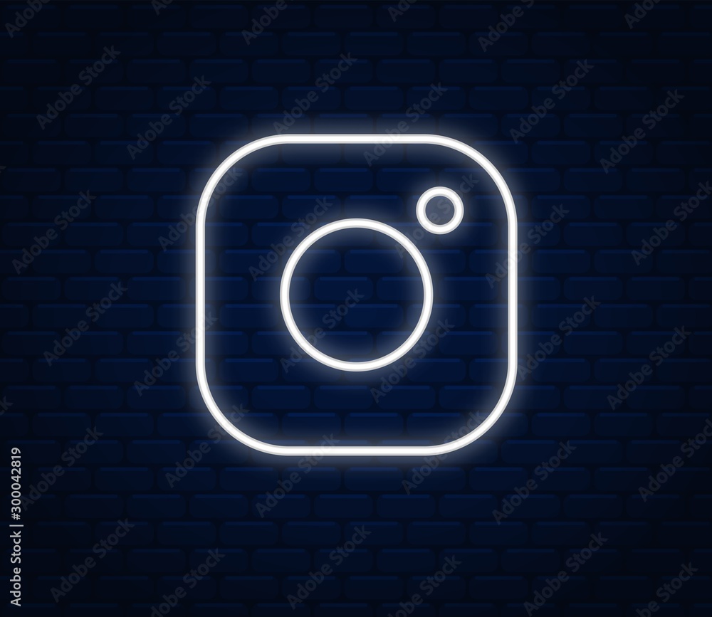 instagram logo neon vector editorial vector de Stock | Adobe Stock