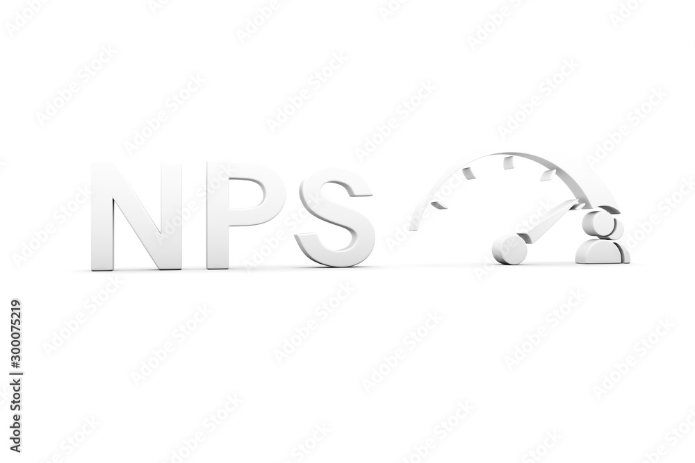 NPS concept white background 3d render illustration Stock Illustration ...