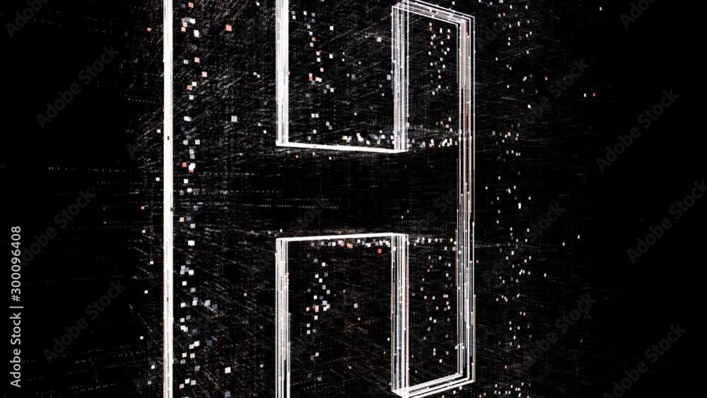 4k H letter alphabet word tag cloud;computer code particle.The Matrix binary text design ...