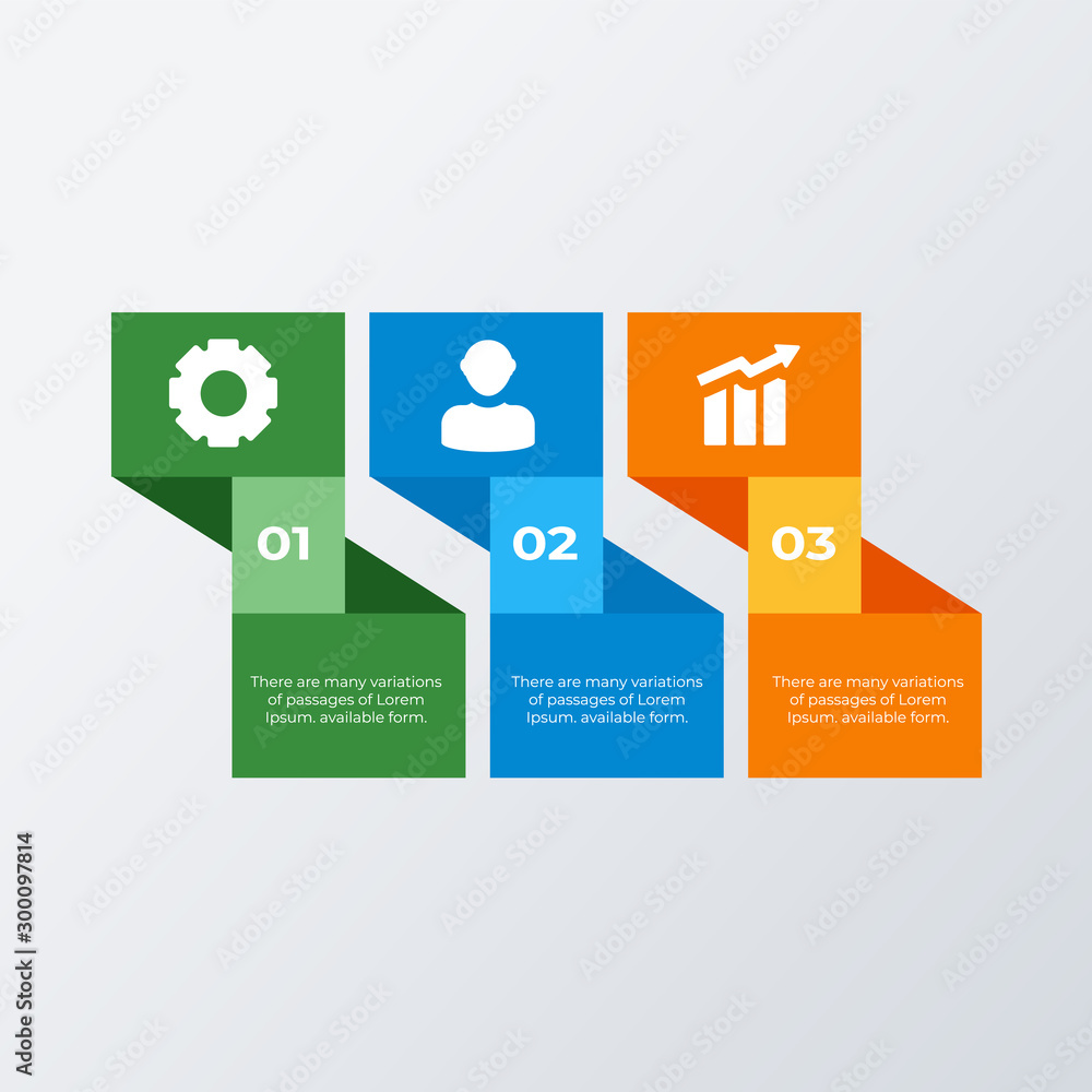 Informational three columns infographic template design. Business ...