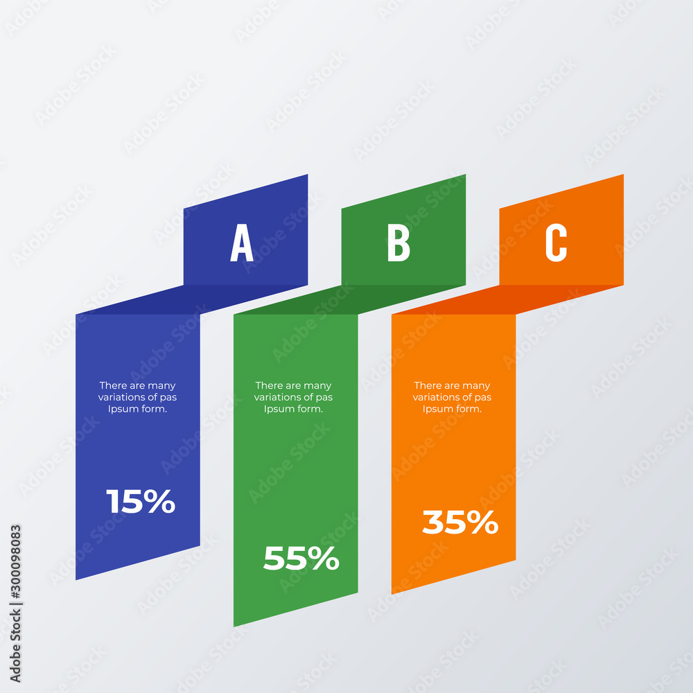 Informational 3D columns infographic template design. Business concept ...