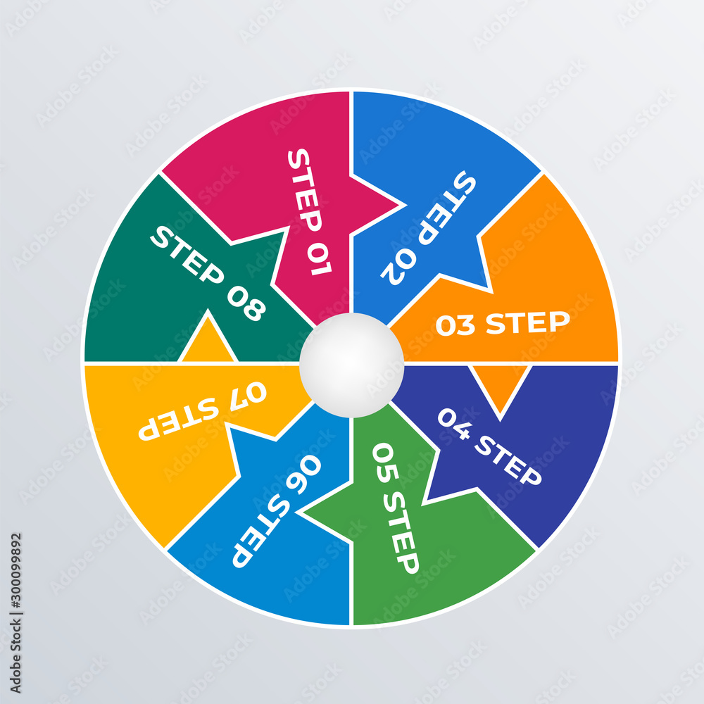 Rounded process infographics template design. Business concept ...