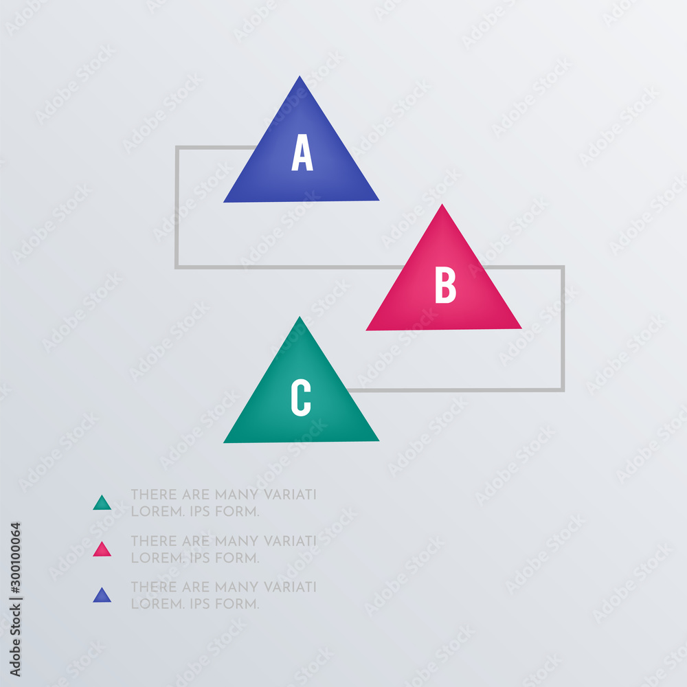 Process triangle infographics template design. Business concept ...