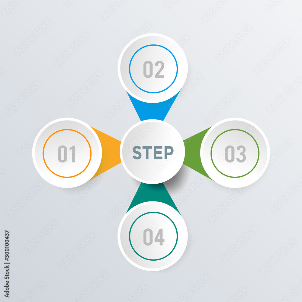 Rounded numbers infographic template design. Business concept infograph ...