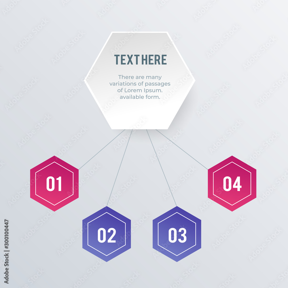 Organizational hexagon infographic template design. Business concept ...