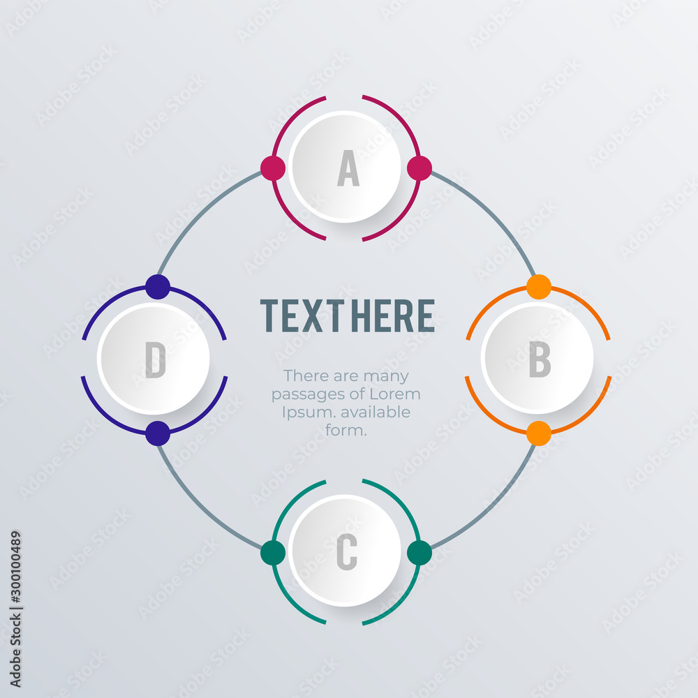 Rounded process infographic template design. Business concept infograph ...