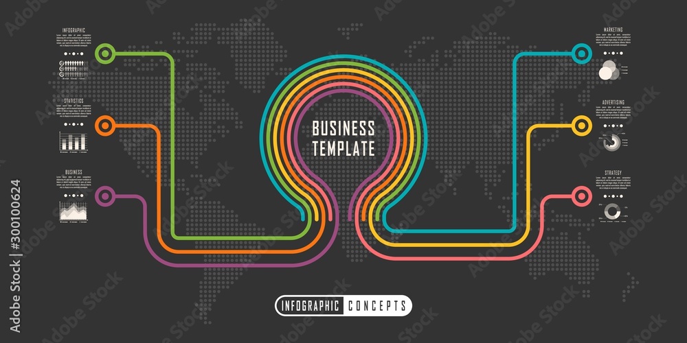 Infographic timeline template can be used for chart, diagram, web ...