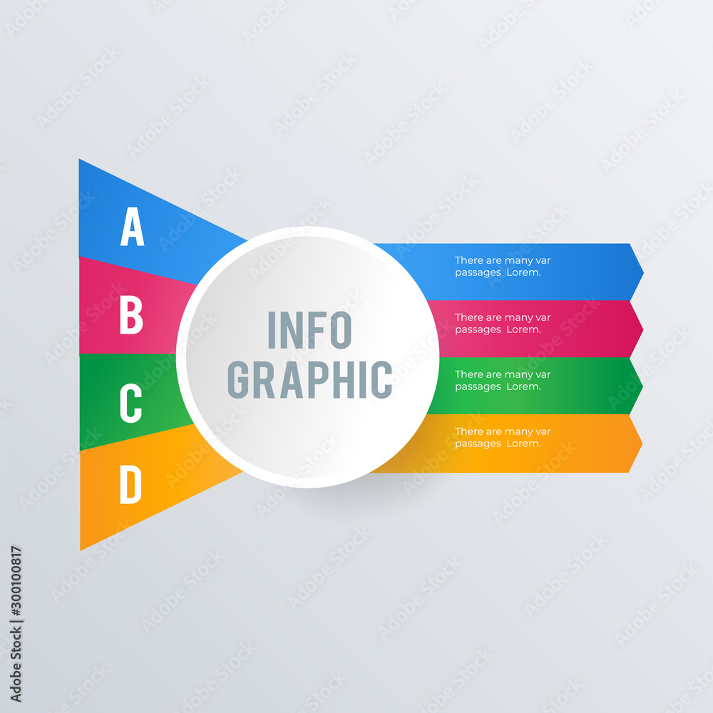 Arrow infographic template design. Business concept infograph with 4 ...