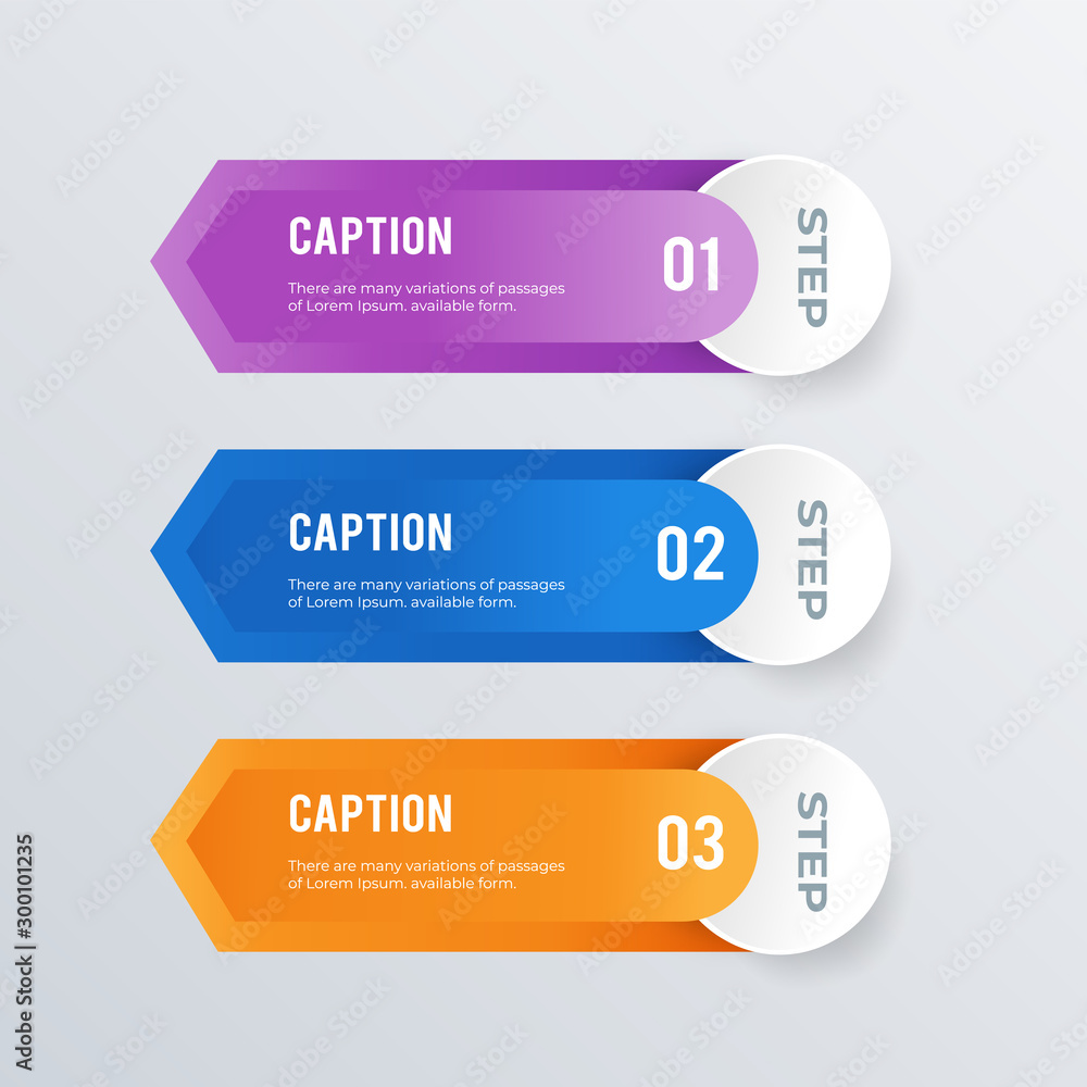 List arrow infographics template design. Business concept infograph ...