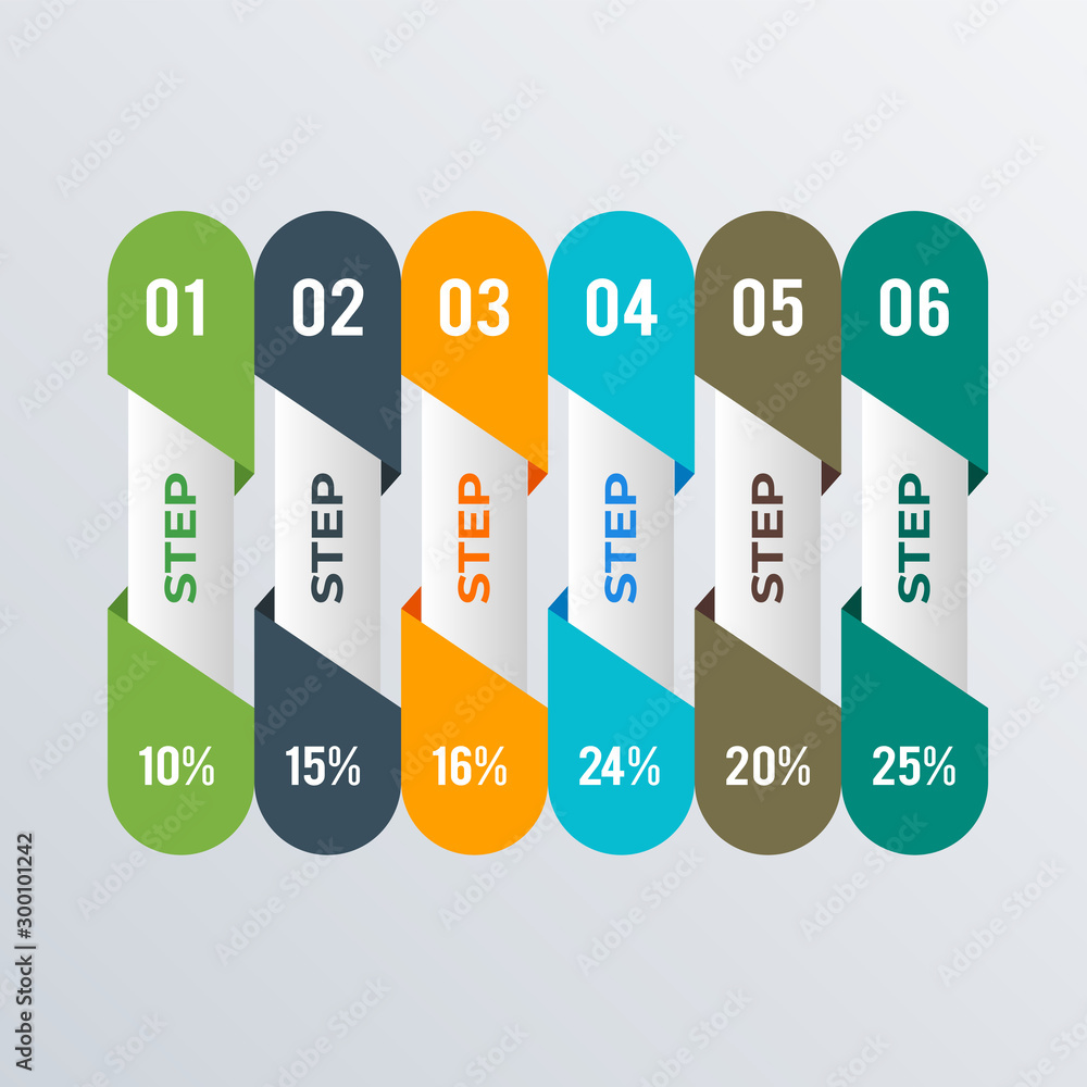 Visualized Numbers infographics template design. Business concept ...