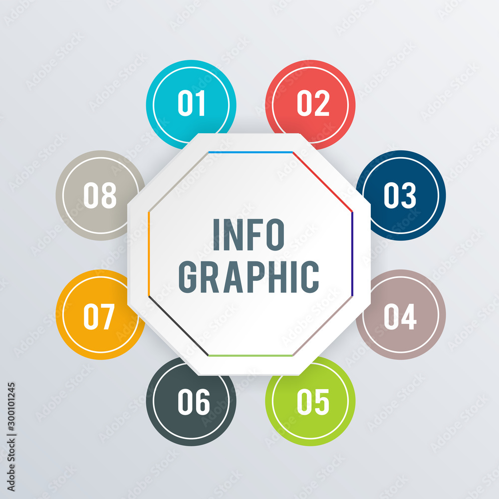 Visualized Numbers infographics template design. Business concept ...