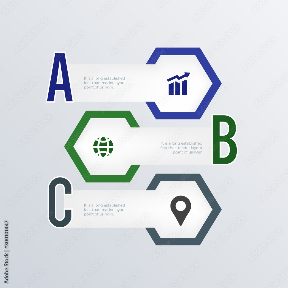 Hexagon information infographic template design. Business concept ...