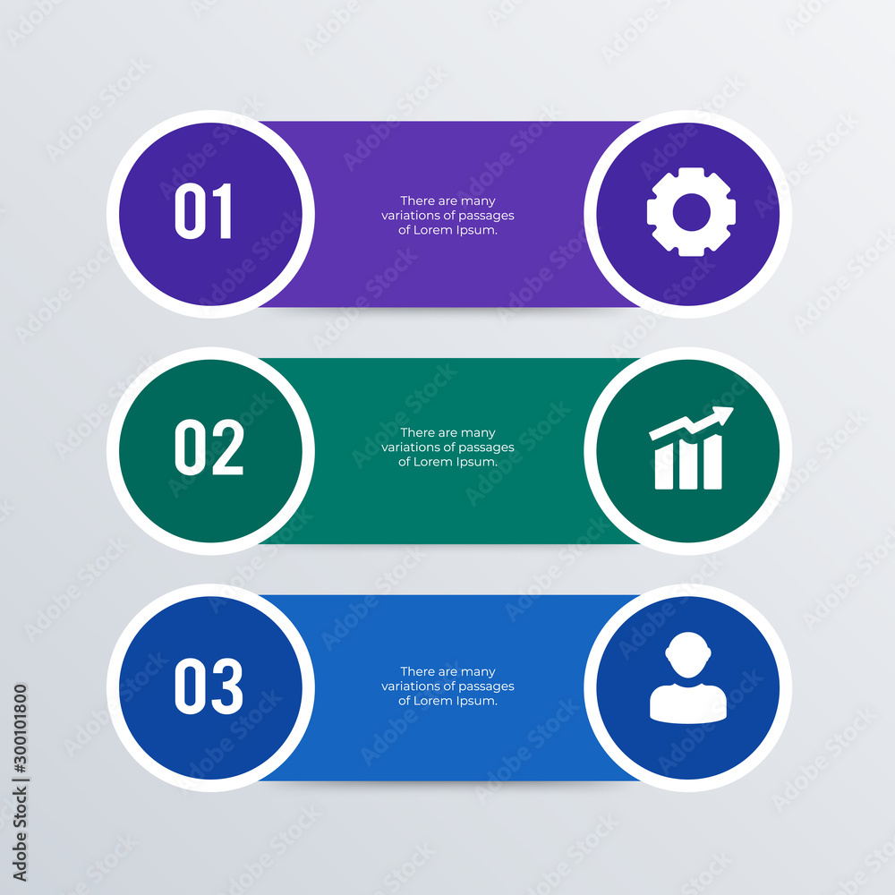 Visualized Numbers list infographic template design. Business concept ...
