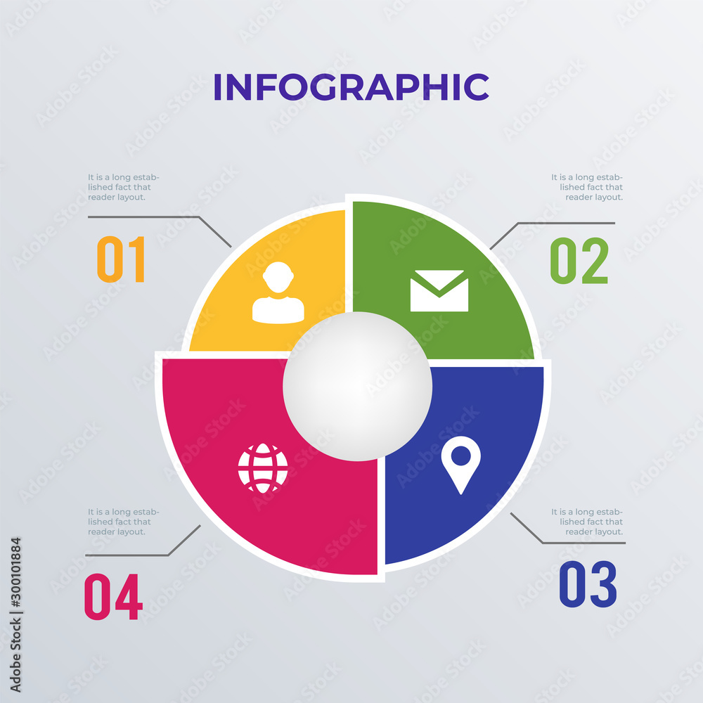 Pie chart statistical infographic template design. Business concept ...