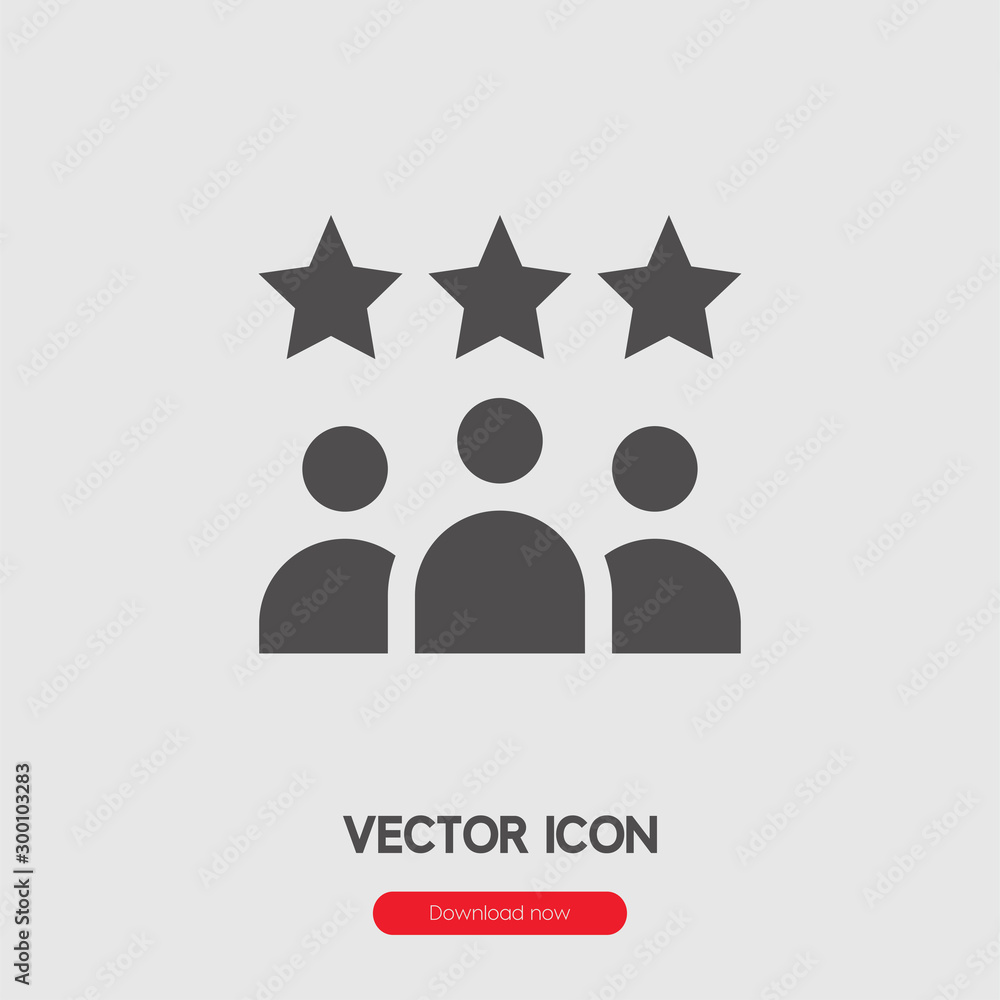 Review icon vector. Linear style sign for mobile concept and web design ...
