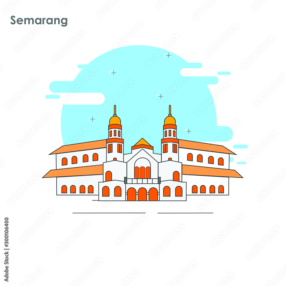 Landmark Kota Semarang, Jawa Tengah Indonesia - Lawang Sewu Stock ...