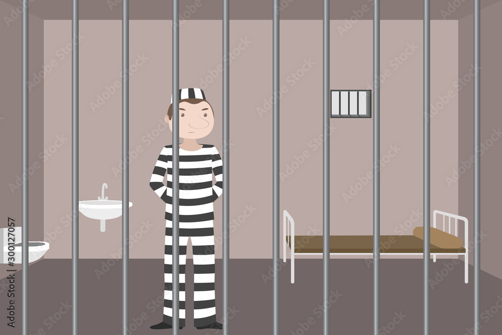 Child In Jail Cartoon