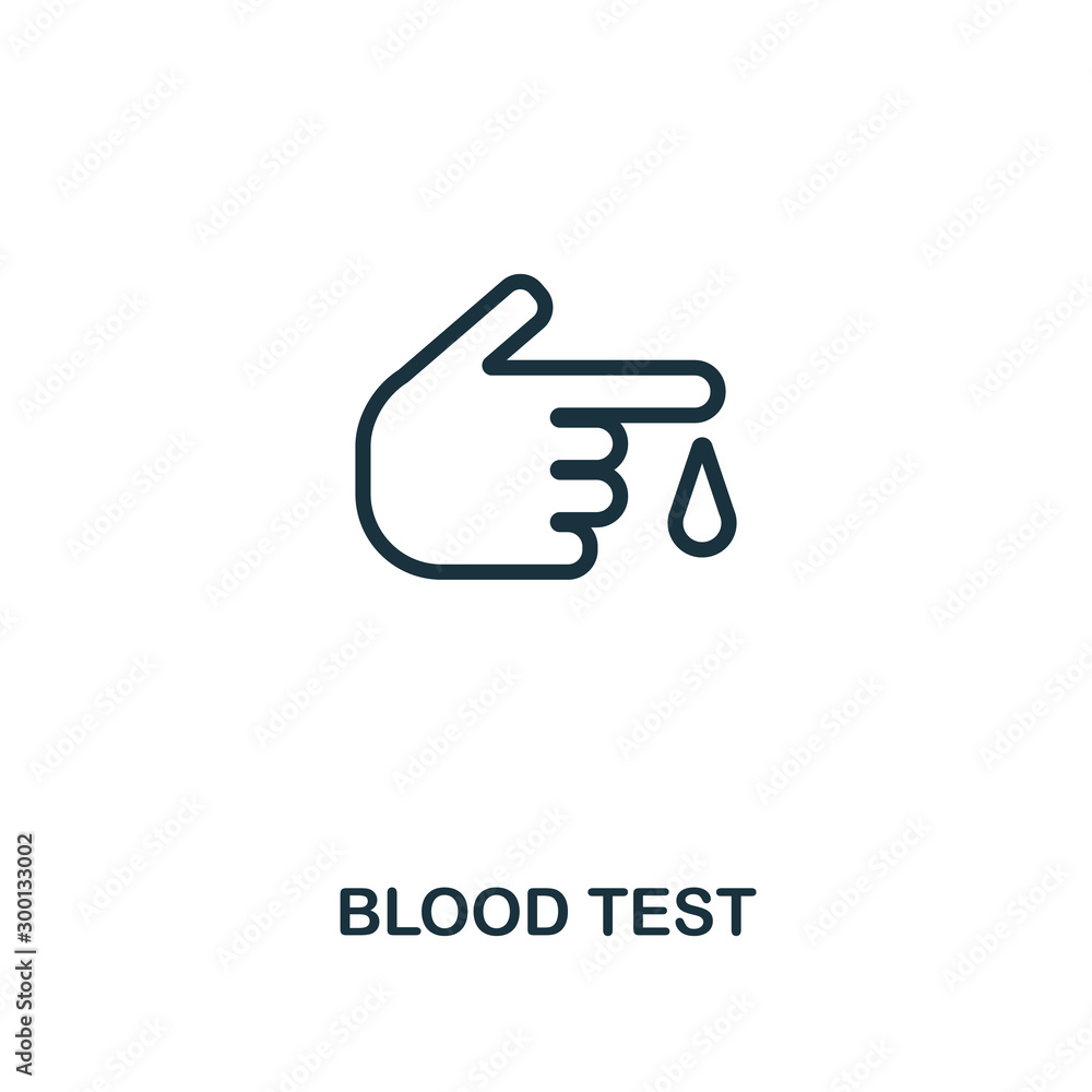 Blood Test icon outline style. Thin line creative Blood Test icon for ...