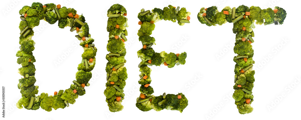 diet. Healthy lifestyle and nutrition. English alphabet. Text from the ...