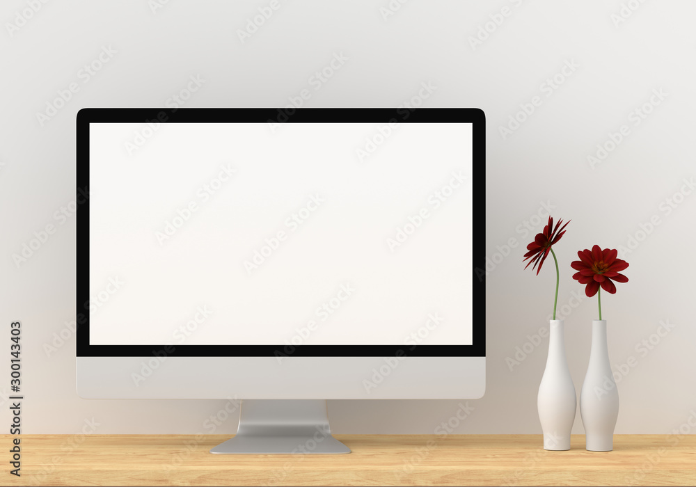Desktop device mock up screen design. Stock Illustration | Adobe Stock