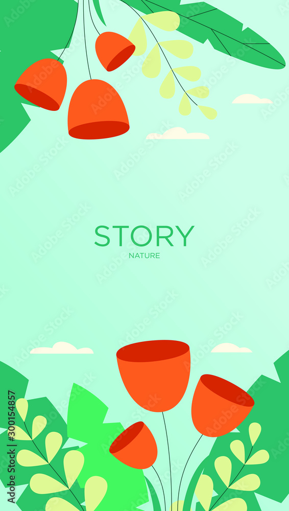 Story nature template. Backgrounds social media stories banners ...