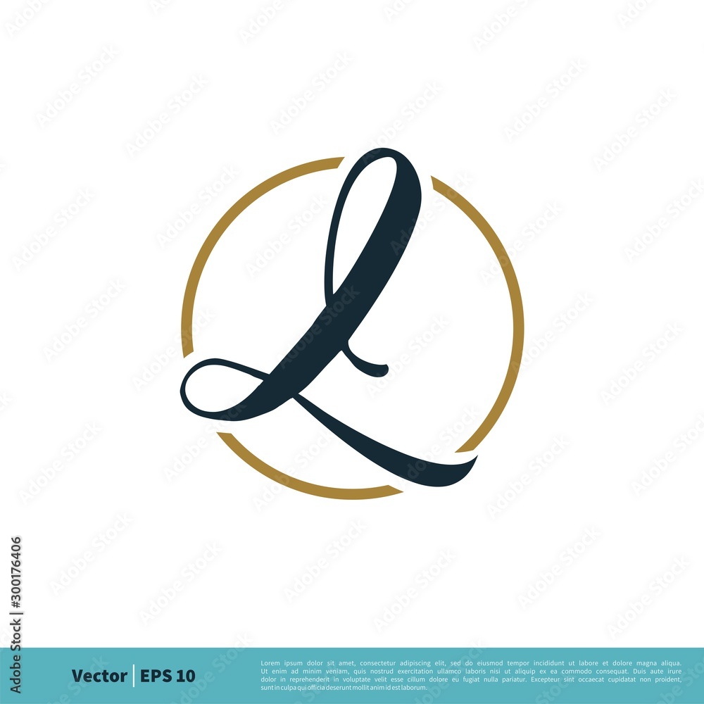 L Letter in Circle Icon Vector Logo Template Illustration Design ...