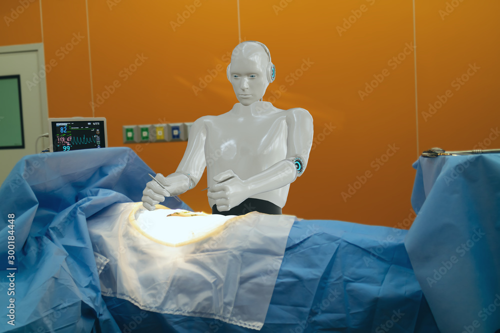 Foto de smart medical technology concept,advanced robotic surgery ...