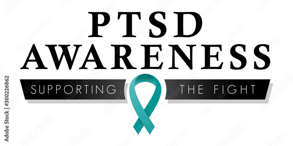 PTSD Awareness Ribbon | Post Traumatic Stress Disorder Logo | Vector ...
