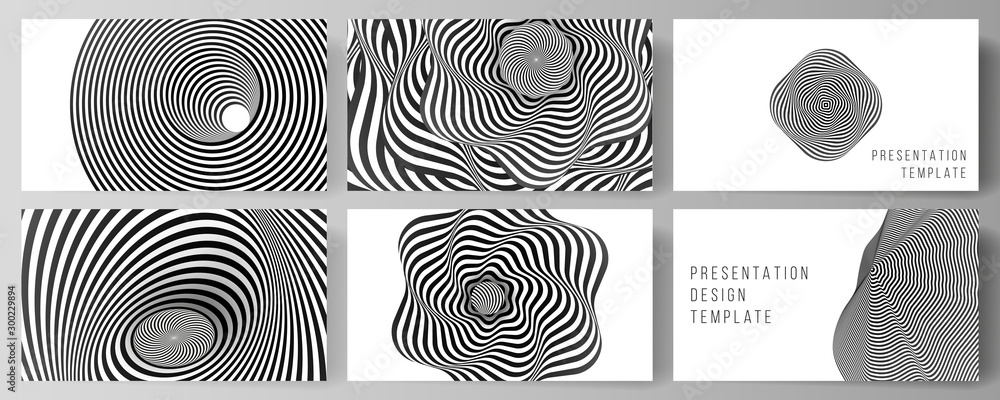 The minimalistic abstract vector layout of the presentation slides ...