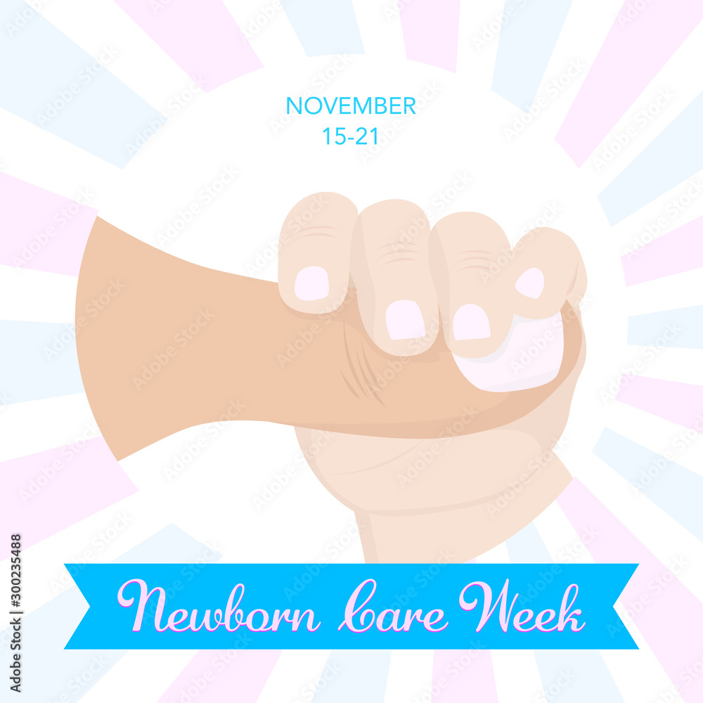 Vecteur Stock Newborn/ infant holding mother/father/family member's ...