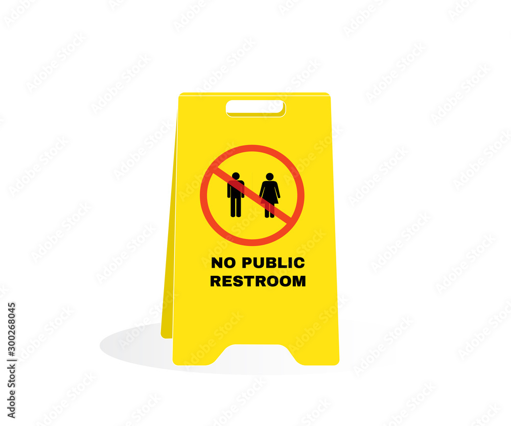 Accident Prevention signs, CAUTION board with message NO PUBLIC ...