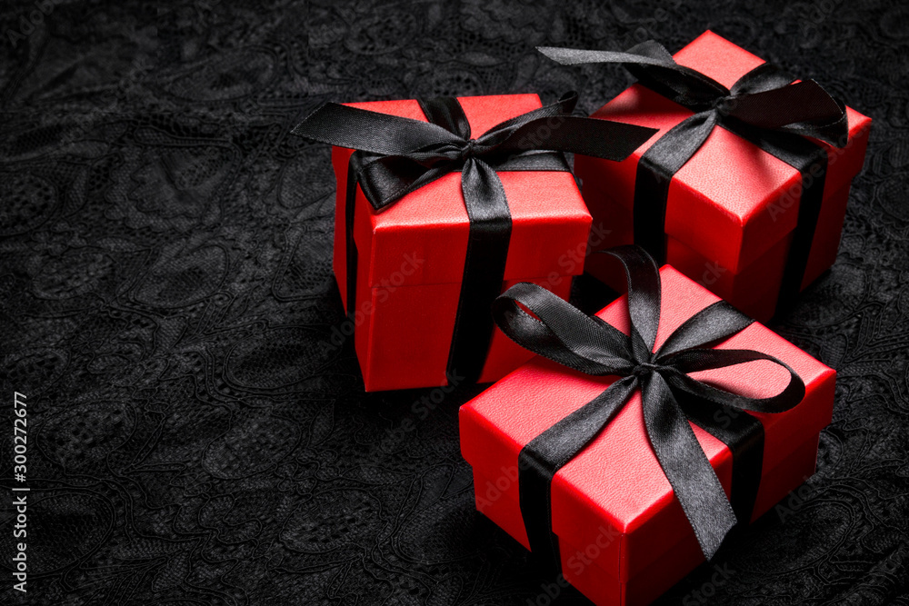 Black And Red Gift Box