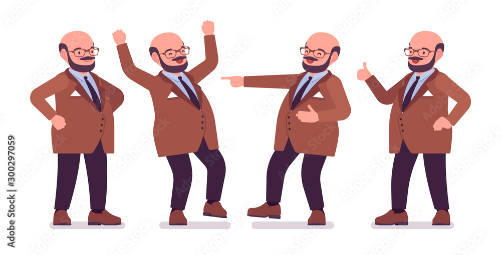 Chubby heavy man with belly positive emotions. Overweight, fat body ...