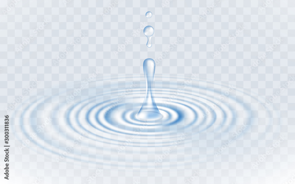 Water Drop Ripple Vector