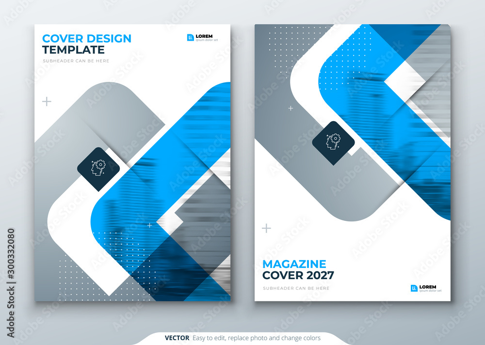 Blue Medical Magazine Cover Design. A4 Cover Template for Brochure ...