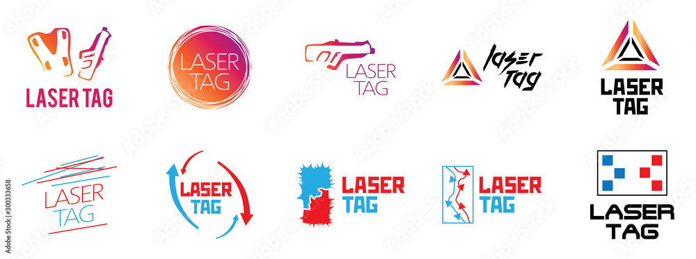 vector logo for laser tag and airsoft Stock Vector | Adobe Stock
