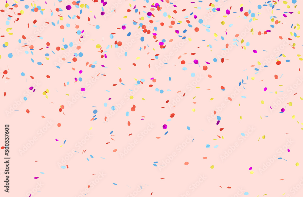 Colorful confetti on the pink background Stock Illustration | Adobe Stock