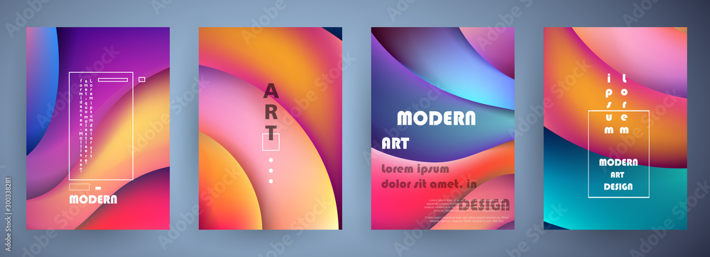 Liquid color background design. A4 format. Futuristic design posters ...