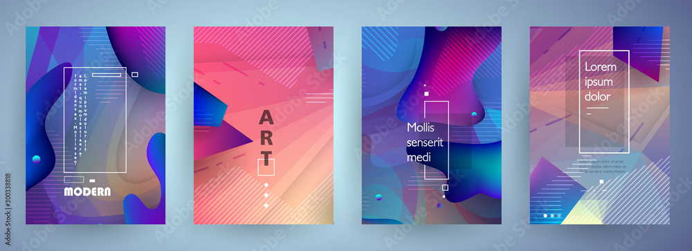 Liquid color background design. A4 format. Futuristic design posters ...