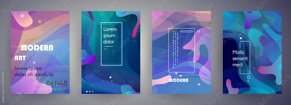 Liquid color background design. A4 format. Futuristic design posters ...