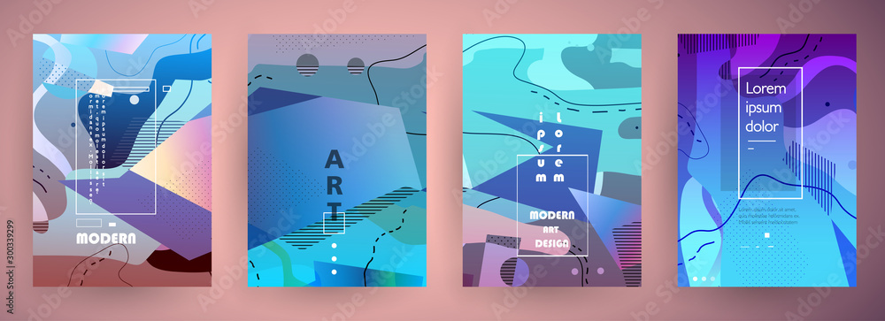 Liquid color background design. A4 format. Futuristic design posters ...