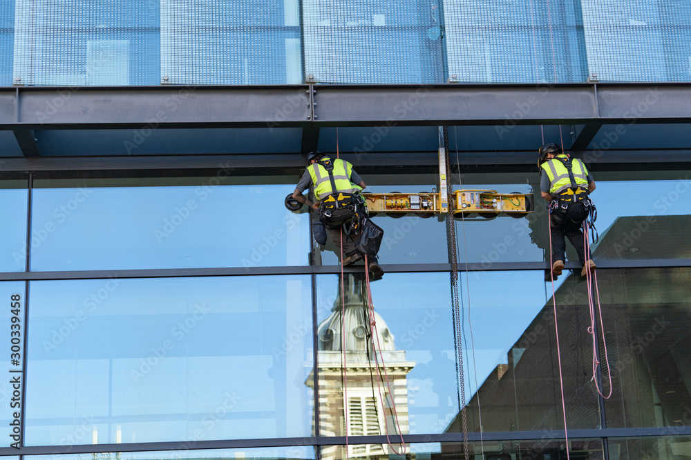 Industry work Area, Engineering and Workers are Installing the Precast ...