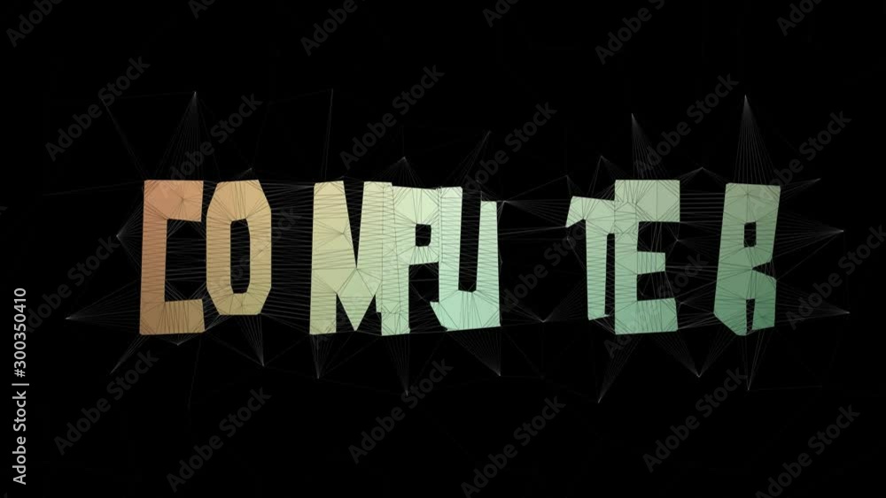 Computer Science Text Changing Tessellation Looping Meshes Text Morph ...