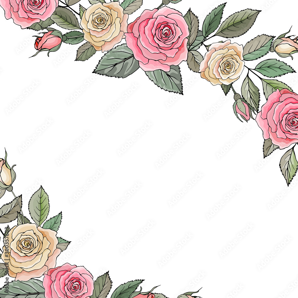 Flower Border Design For Wedding Invitation | Best Flower Site
