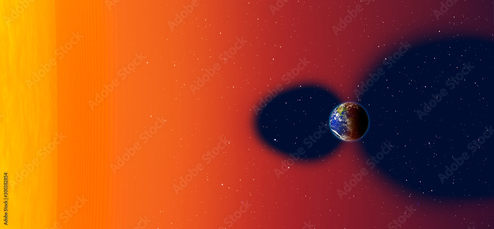 Earth's Magnetic Field with Solar Wind - Magnetic field that protected ...